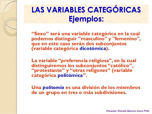 Clases de variables