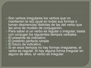 Clases de verbos | PPTX