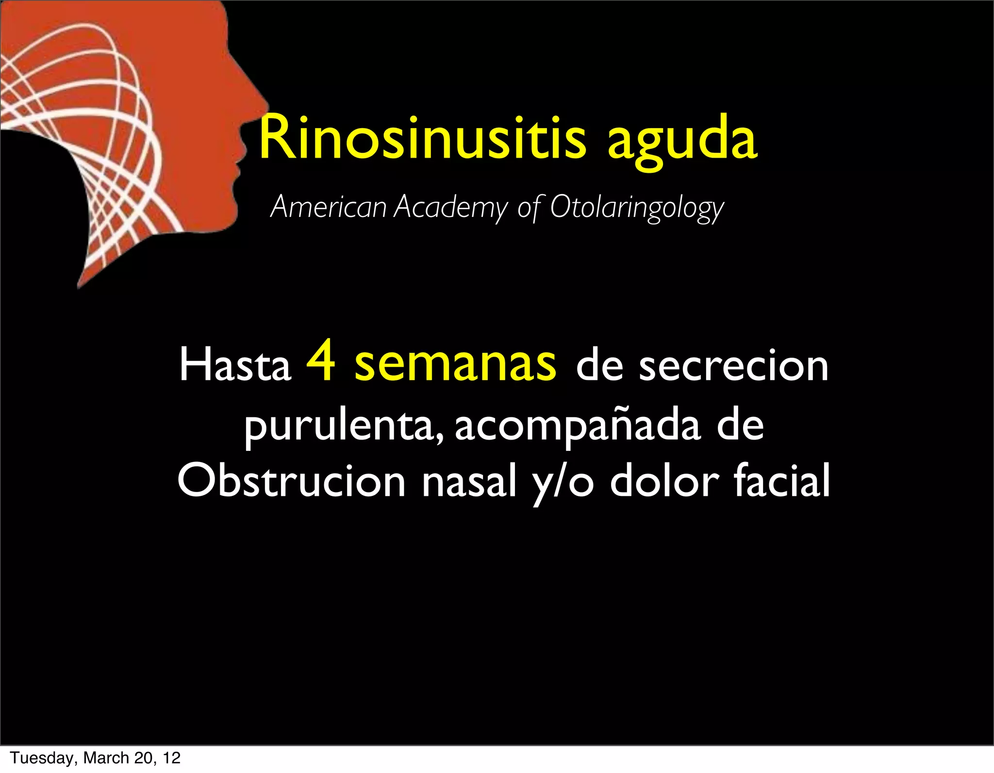 Clase sinusitis aguda y cronica 2012 | PDF