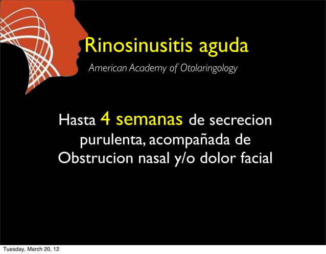 Clase sinusitis aguda y cronica 2012 | PDF