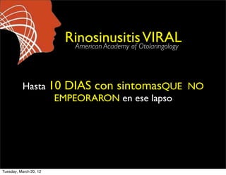 Clase sinusitis aguda y cronica 2012 | PDF