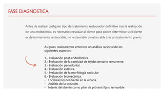 Rehabilitación de dientes Endodonciados | PPTX