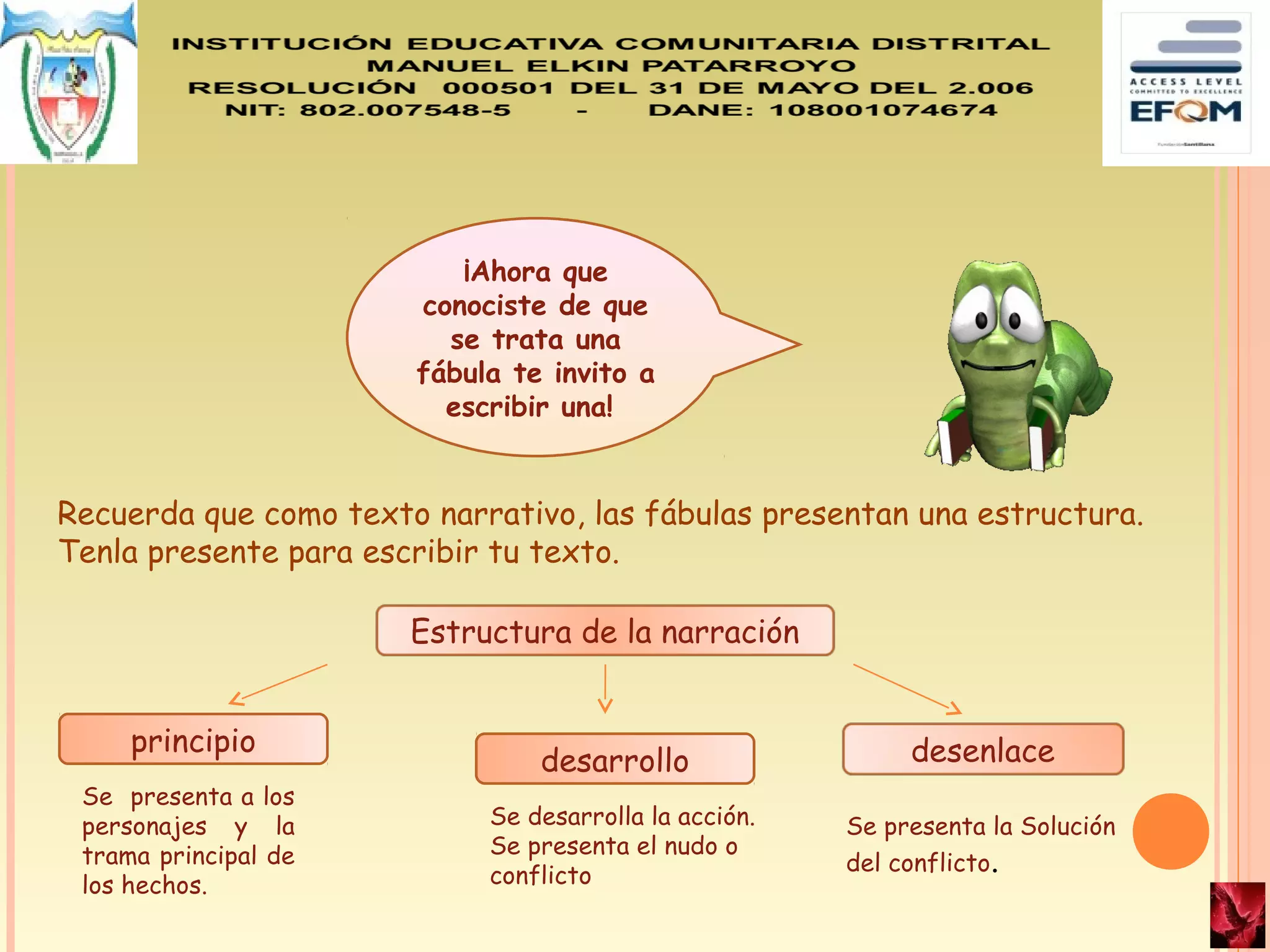 Clase sobre la fabula de 4ºa 5ºb-c | PPT