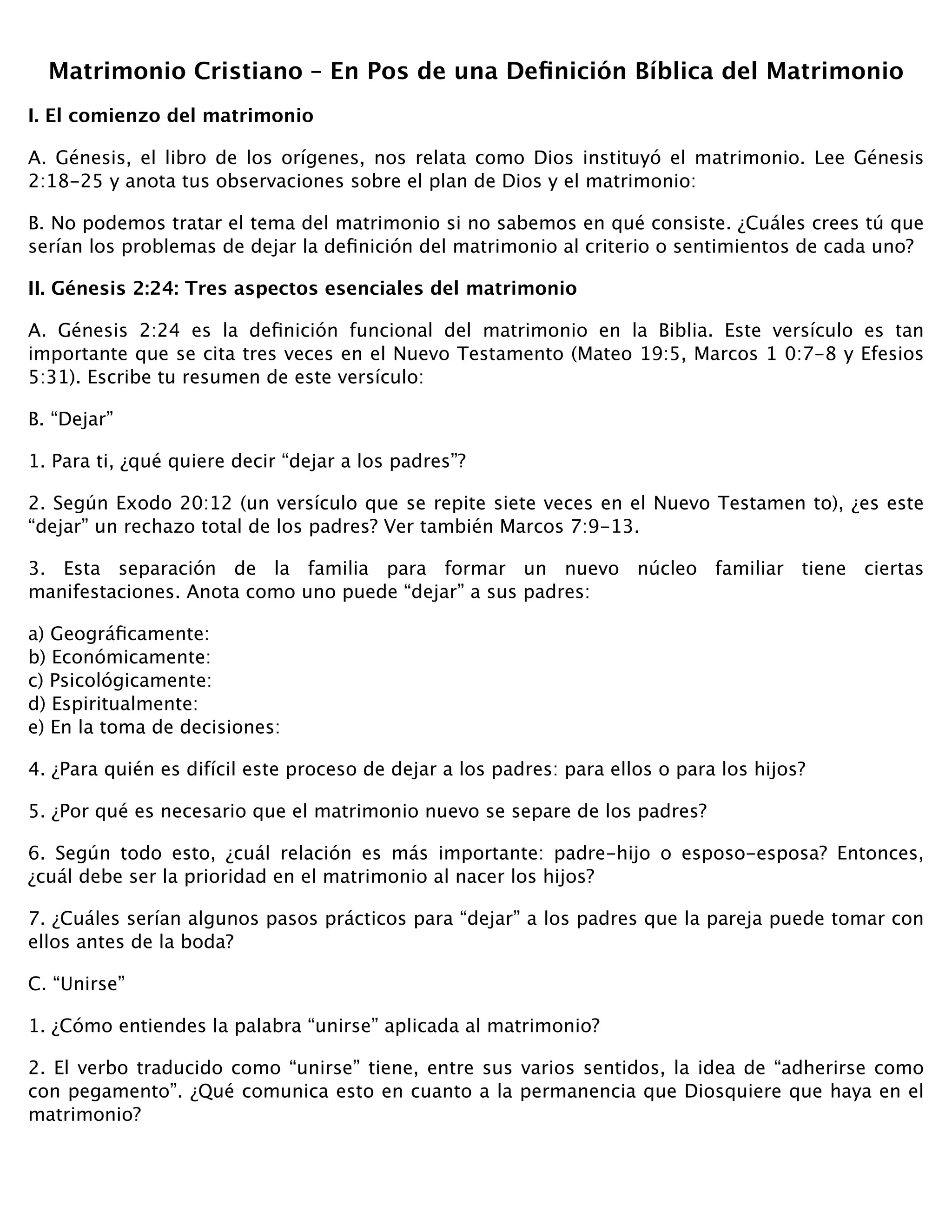 Clases para matrimonio 6 | PDF