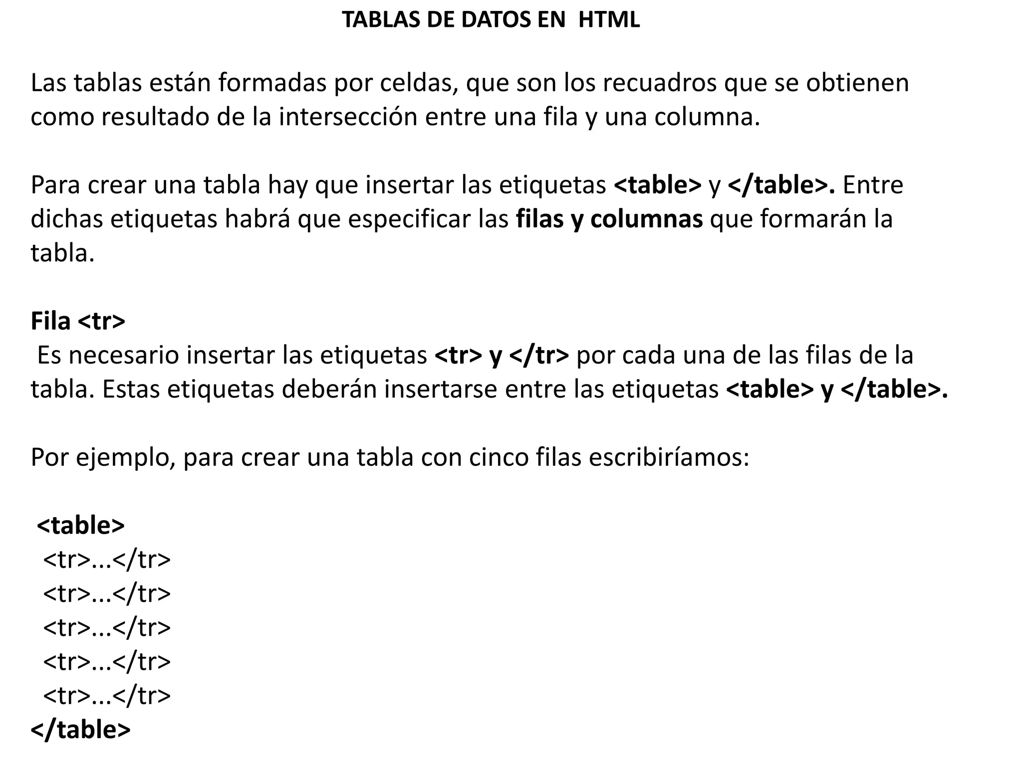 Clases tablas html | PPT