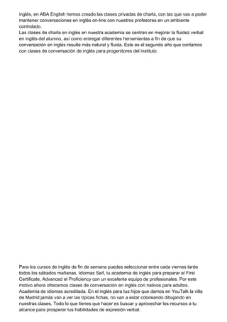 Temas De conversacion En Clase De ingles | PDF