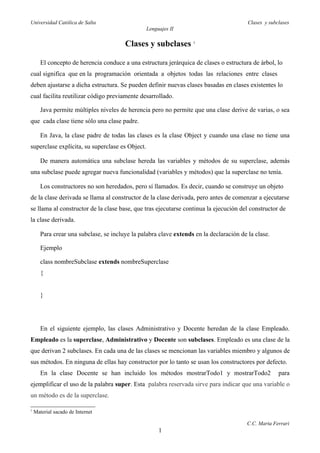 Clases y subclases | DOC
