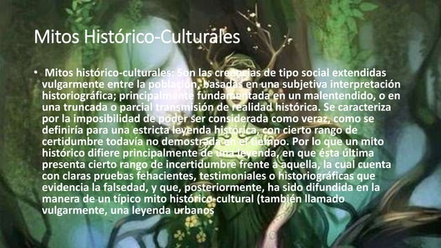 Clases y tipos de mitos | PPT