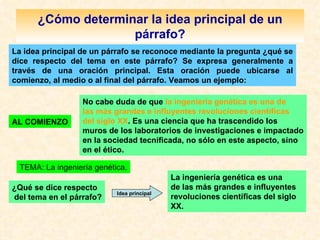Clase Tema+Idea Principal | PPT