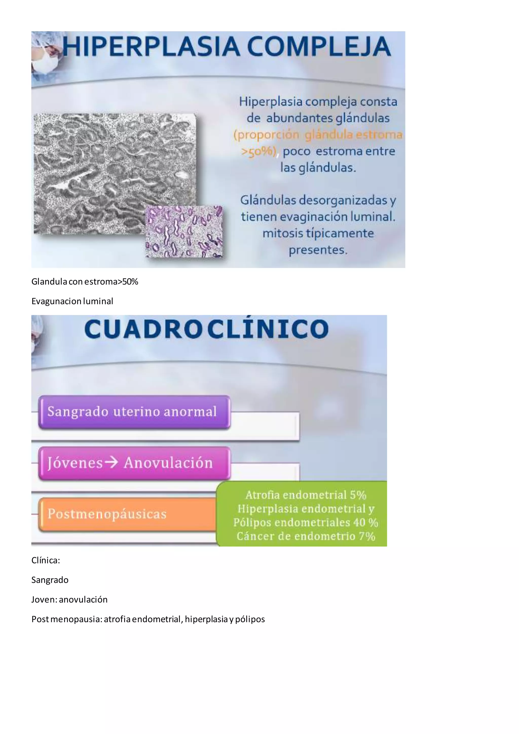 Clase teoría hiperplasia endometrial | PDF