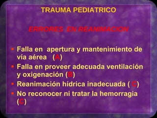 TRAUMA PEDIATRICO | PPT