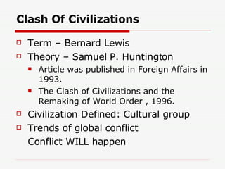 Clash Of Cultures | PPT | Religion & Spirituality