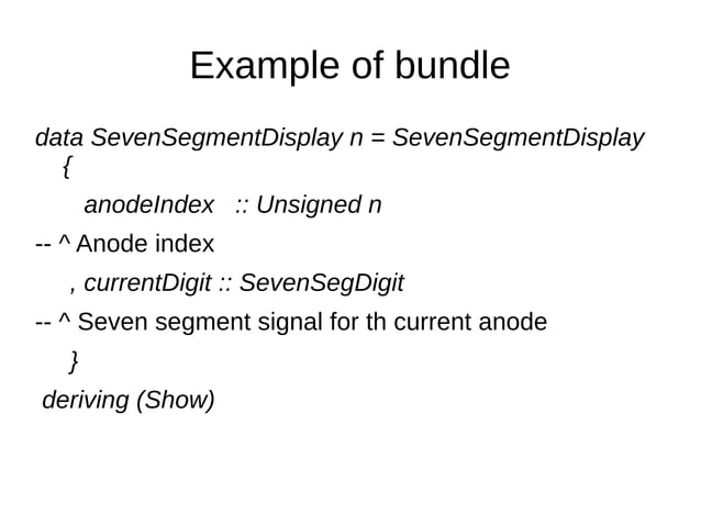 On using Haskell DSL - CLaSH, to implement a simple digital stopwatch on FPGA | PPT