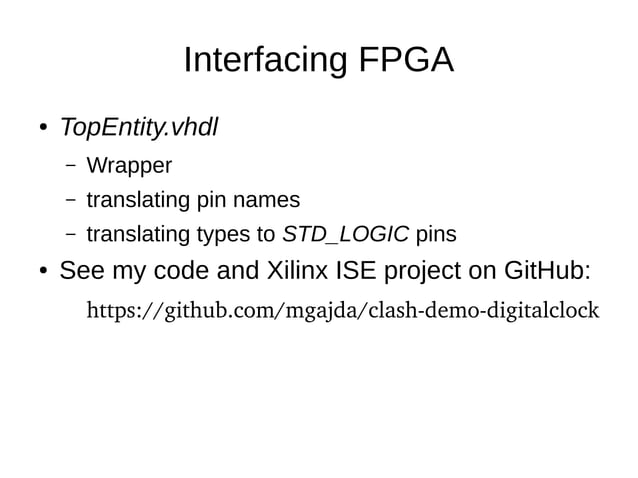 On using Haskell DSL - CLaSH, to implement a simple digital stopwatch on FPGA | PPT
