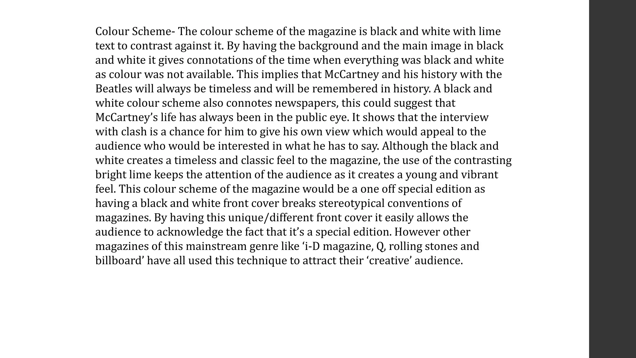 Clash magazine front cover analysis | PPTX