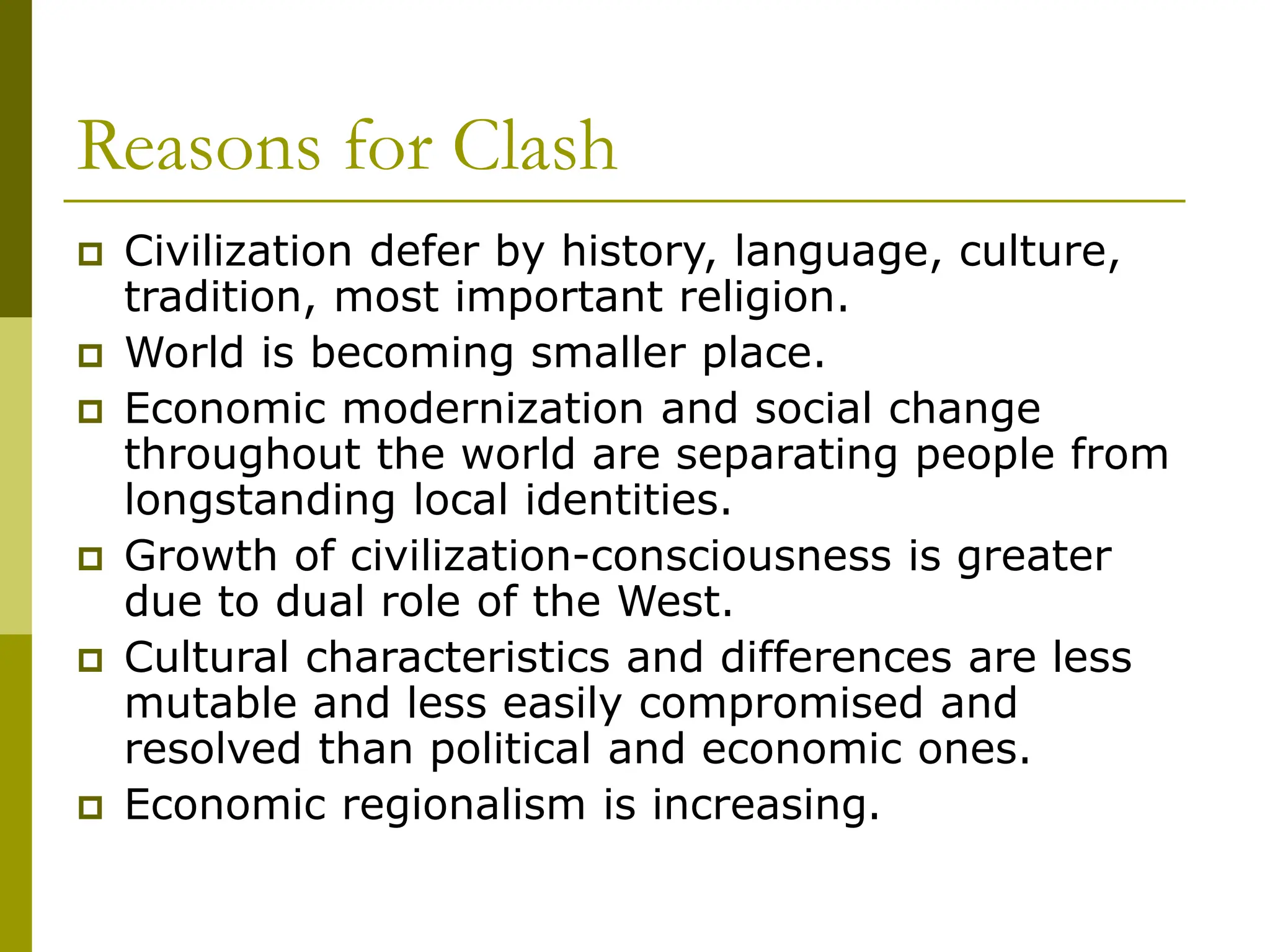 clash of civilization ppt.pptx culture and civilization | PPTX