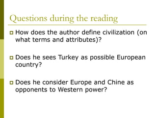 clash of civilization ppt.pptx culture and civilization | PPTX