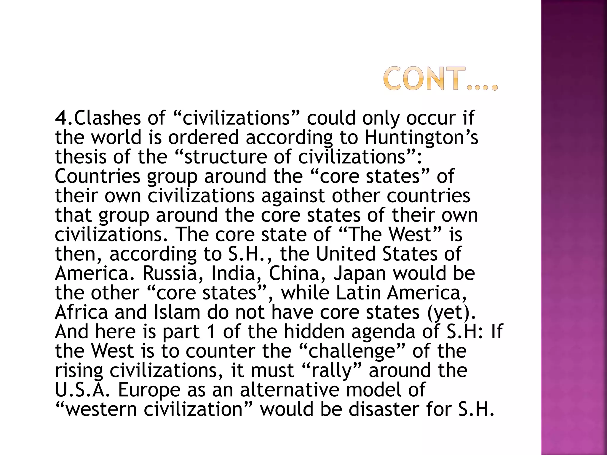 Clash of civilizations | PPTX