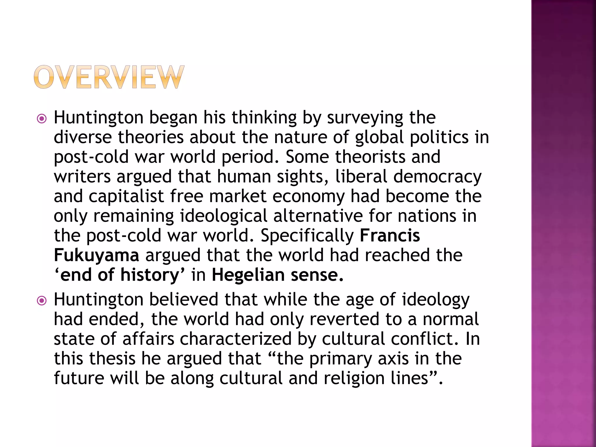 Clash of civilizations | PPTX