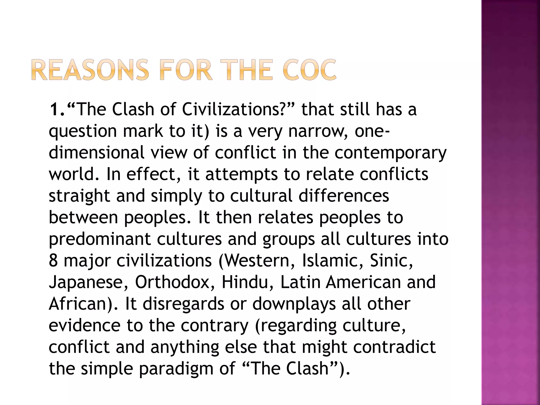 Clash of civilizations | PPTX