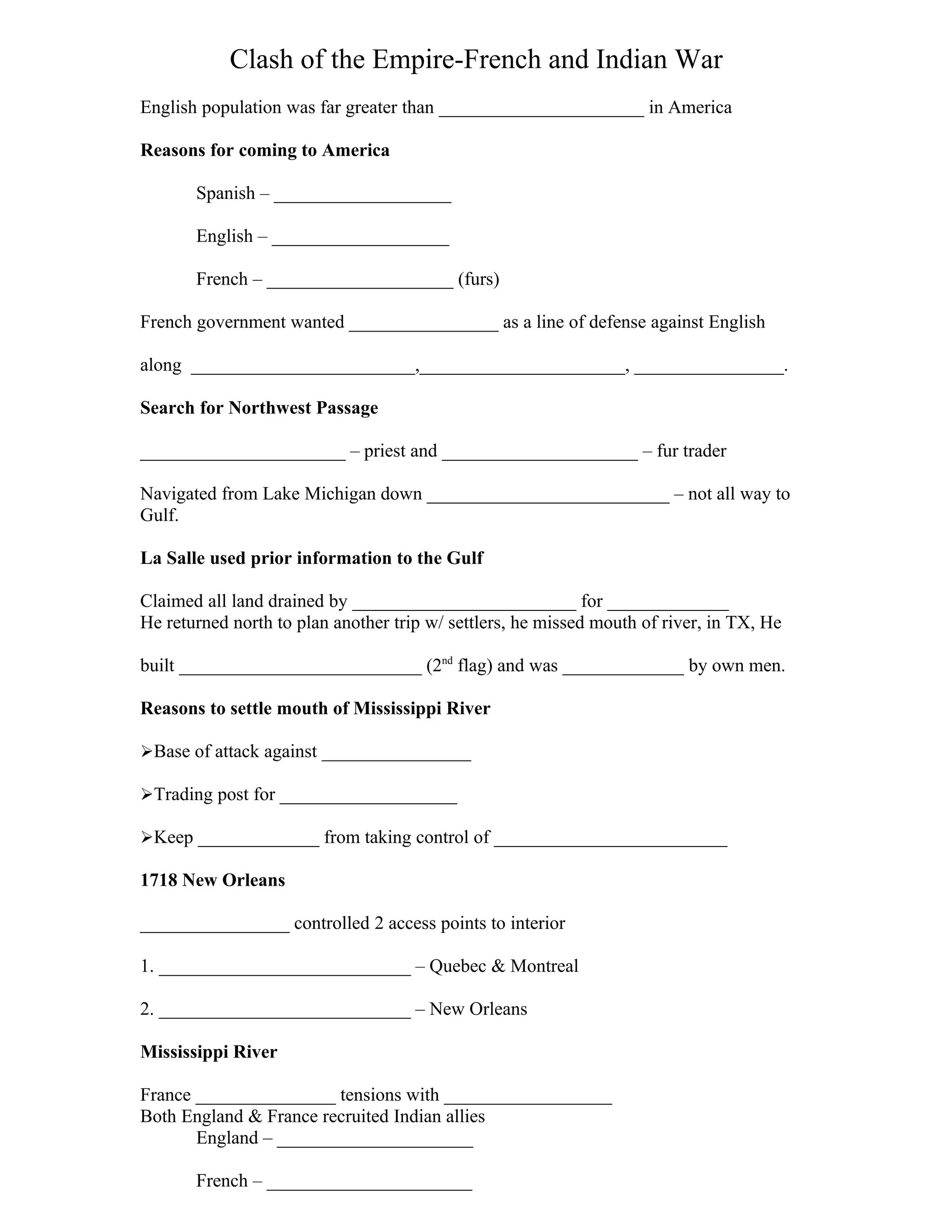 Clash of the empire cloze notes | DOC