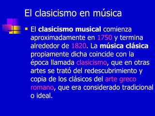 Clasicismo | PPT