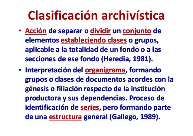 Clasificación archivística y cuadros de clasificación