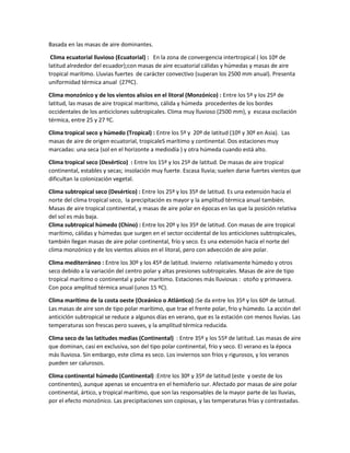 Clasificación climatica | DOCX