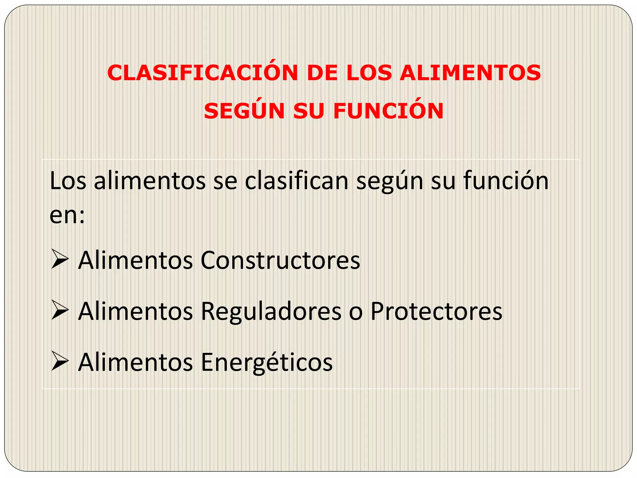 Clasificación de alimentos | PPT