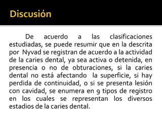 Clasificación de caries dental | PPTX