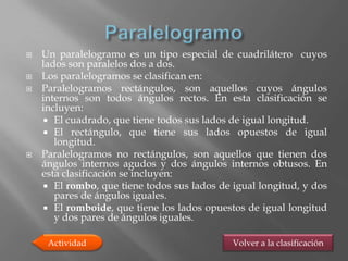 Clasificación de cuadriláteros | PPTX