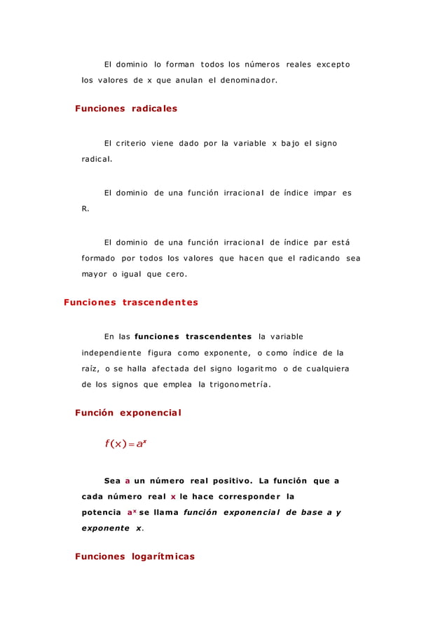 Clasificación de funciones | PDF
