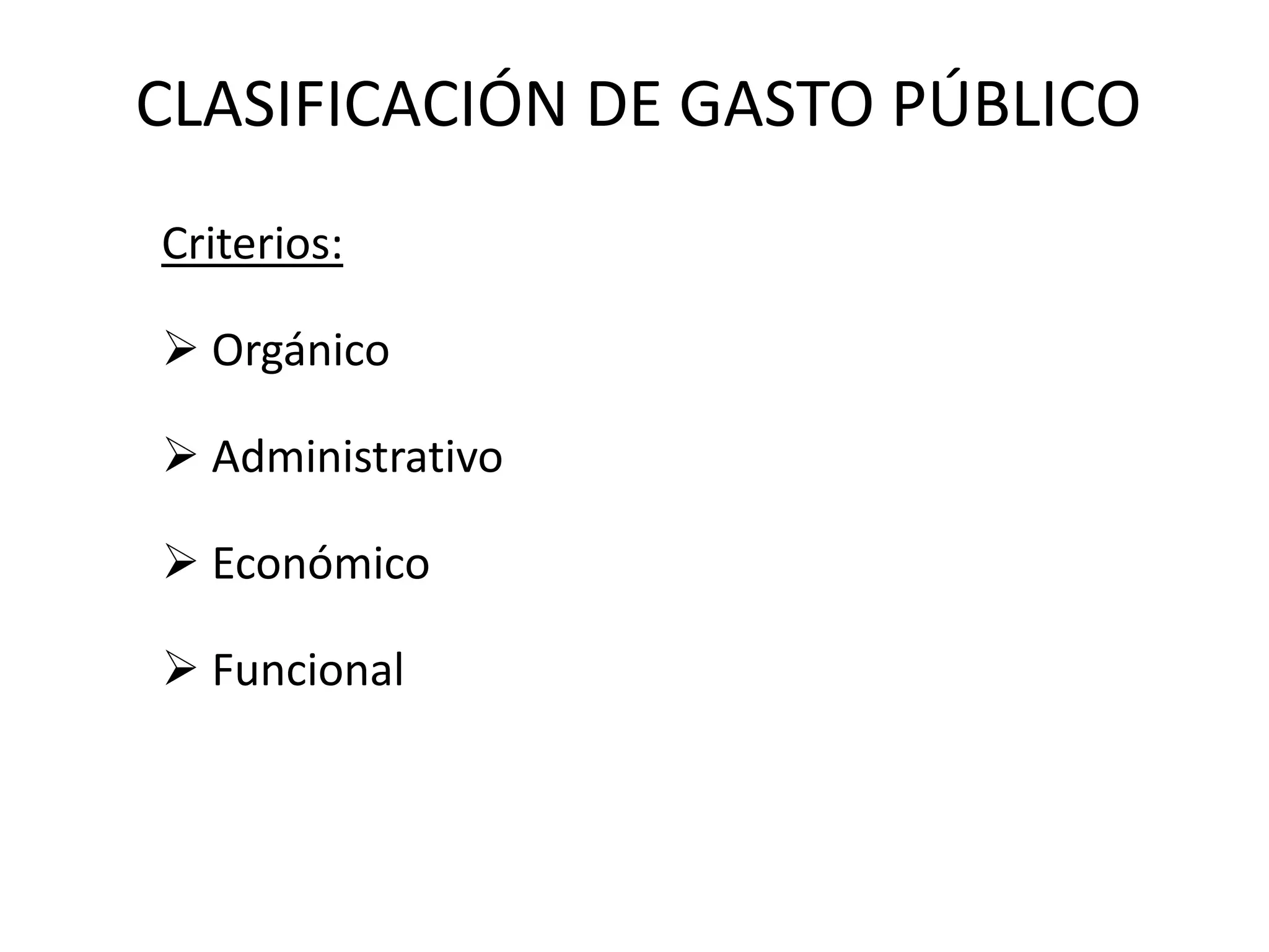 Clasificación de gasto público | PPTX