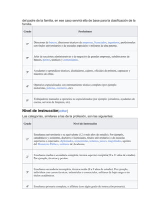 Clasificación de Graffar.docx sistema de medidas | DOCX