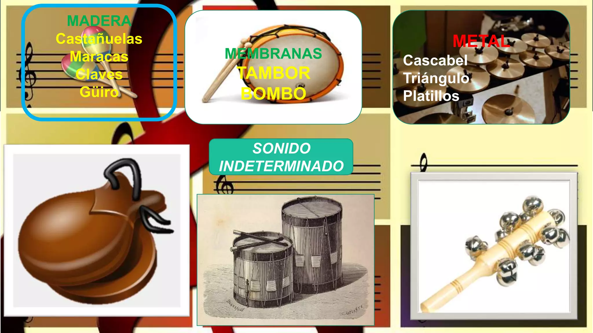CLASIFICACIÓN DE INSTRUMENTOS MUSICALES UNIVERSALES Y DEL CONTEXTO.pptx