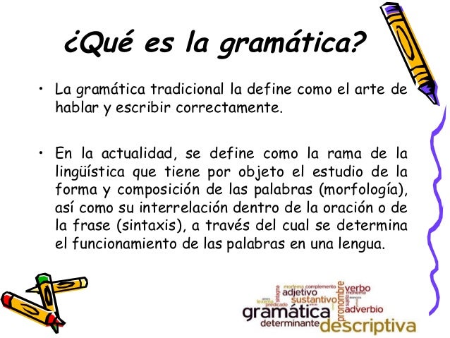 Clasificación de la gramática