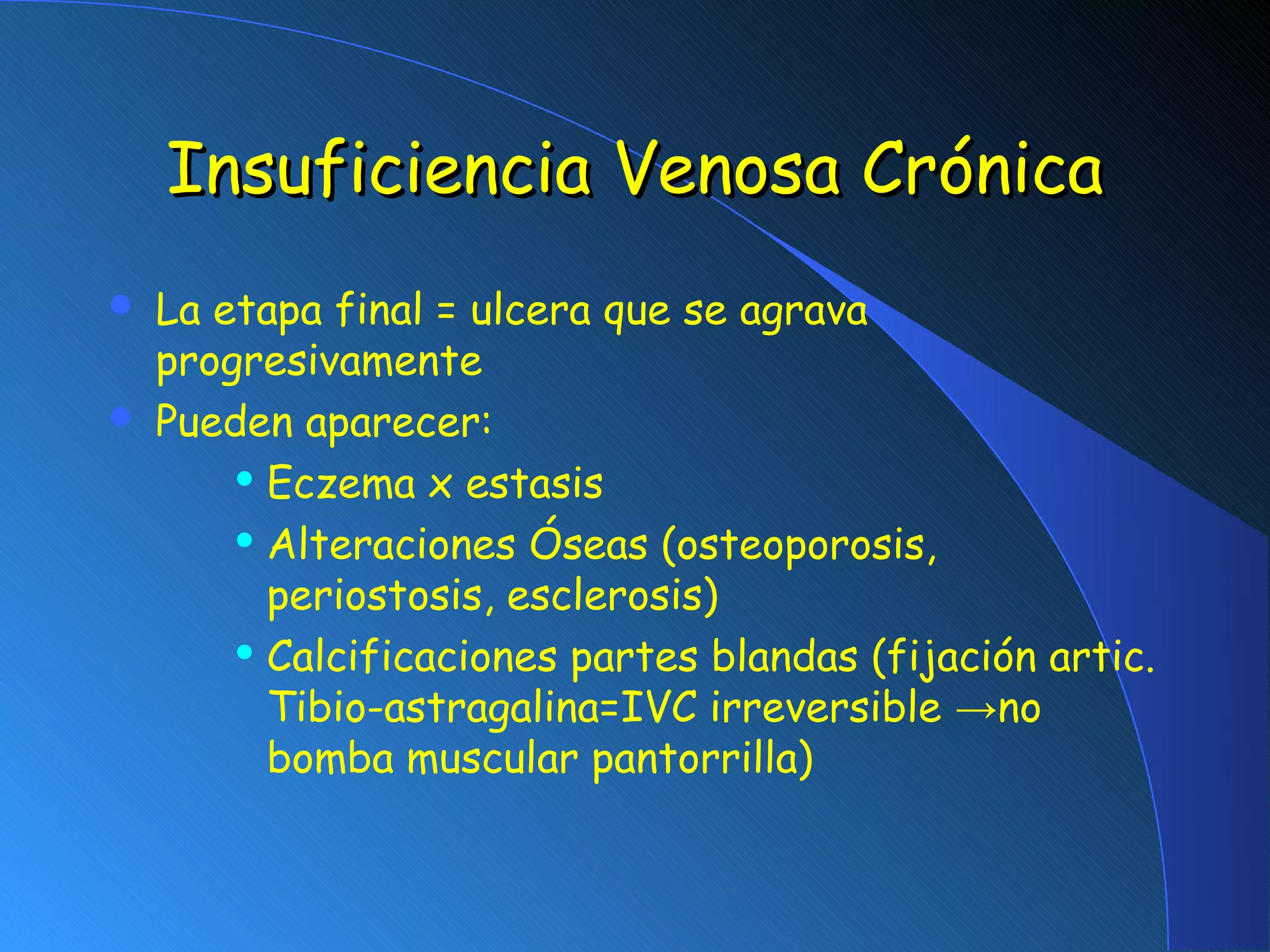 Clasificación de la insuficiencia venosa | PPT