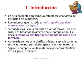 Clasificación de la materia | PPTX