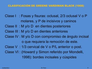 Clasificación de las lesiones cariosas - Dr Paco | PDF