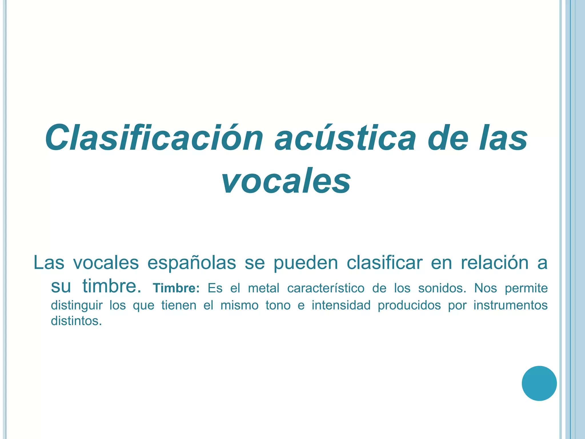 Clasificación de las vocales | PPTX