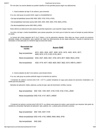 Clasificación de los aceros | PDF
