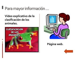 Clasificación de los animales | PPTX