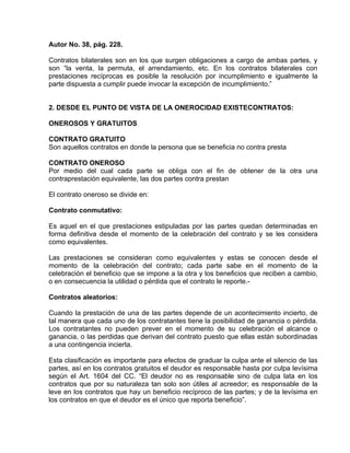 Clasificación de los contratos | DOC