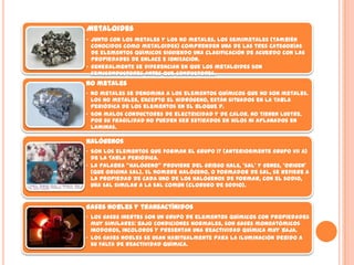 Clasificación de los elementos (tabla periódica) | PPTX