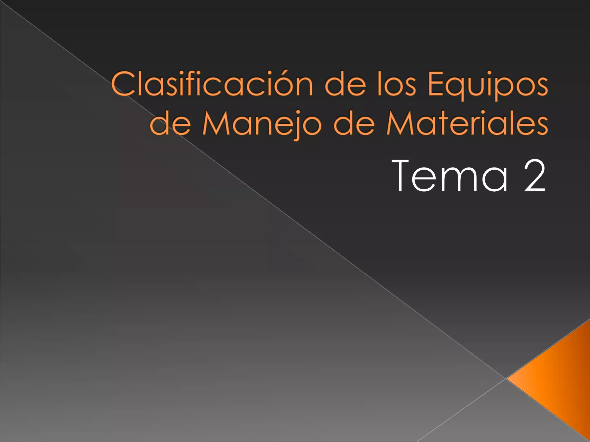 Clasificación de los equipos de manejo de materiales | PPTX | Rail ...