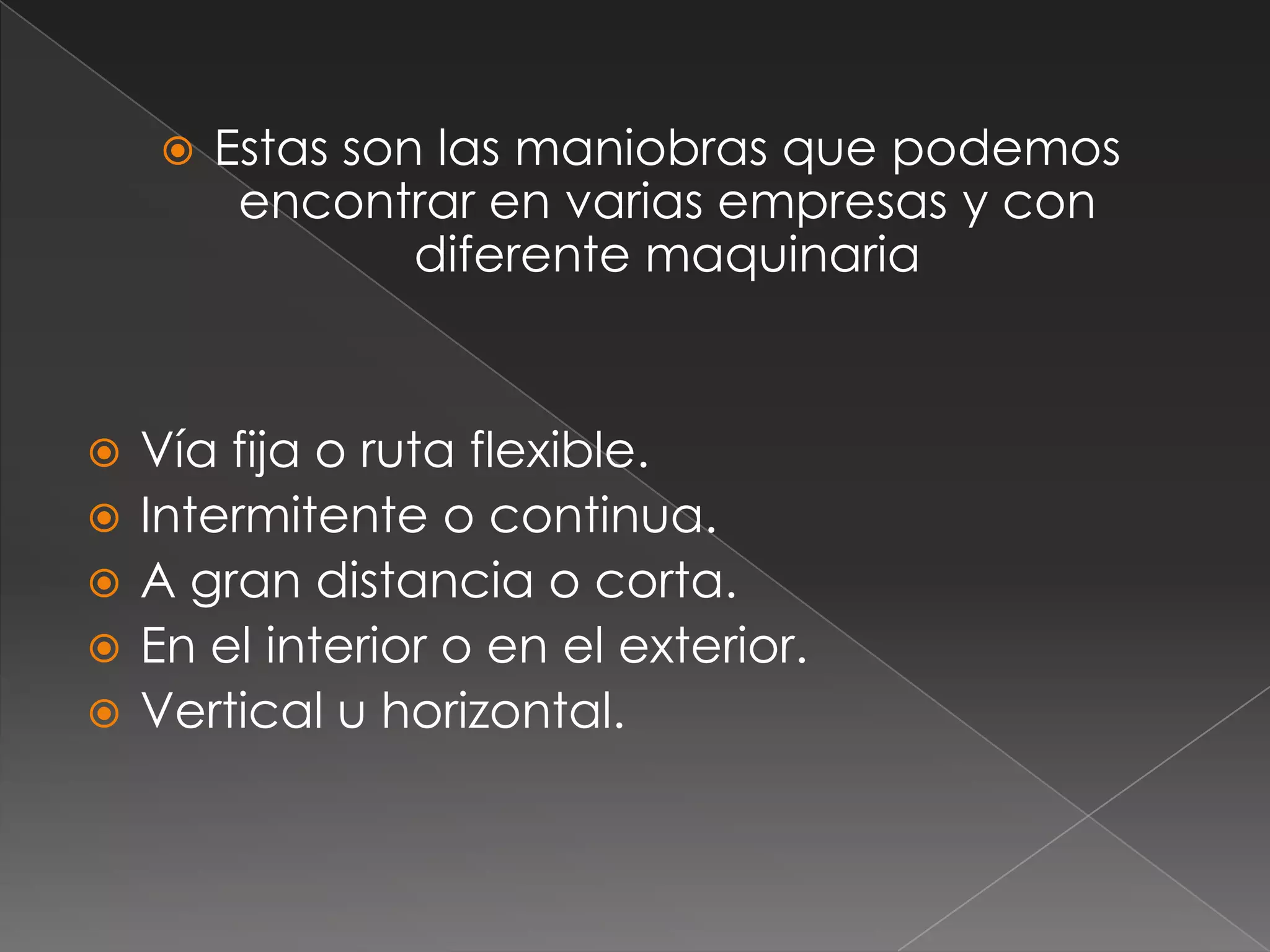 Clasificación de los equipos de manejo de materiales | PPTX | Rail ...