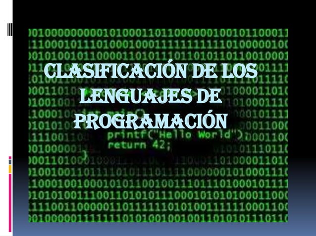 Clasificación de los lenguajes de programación | PPTX