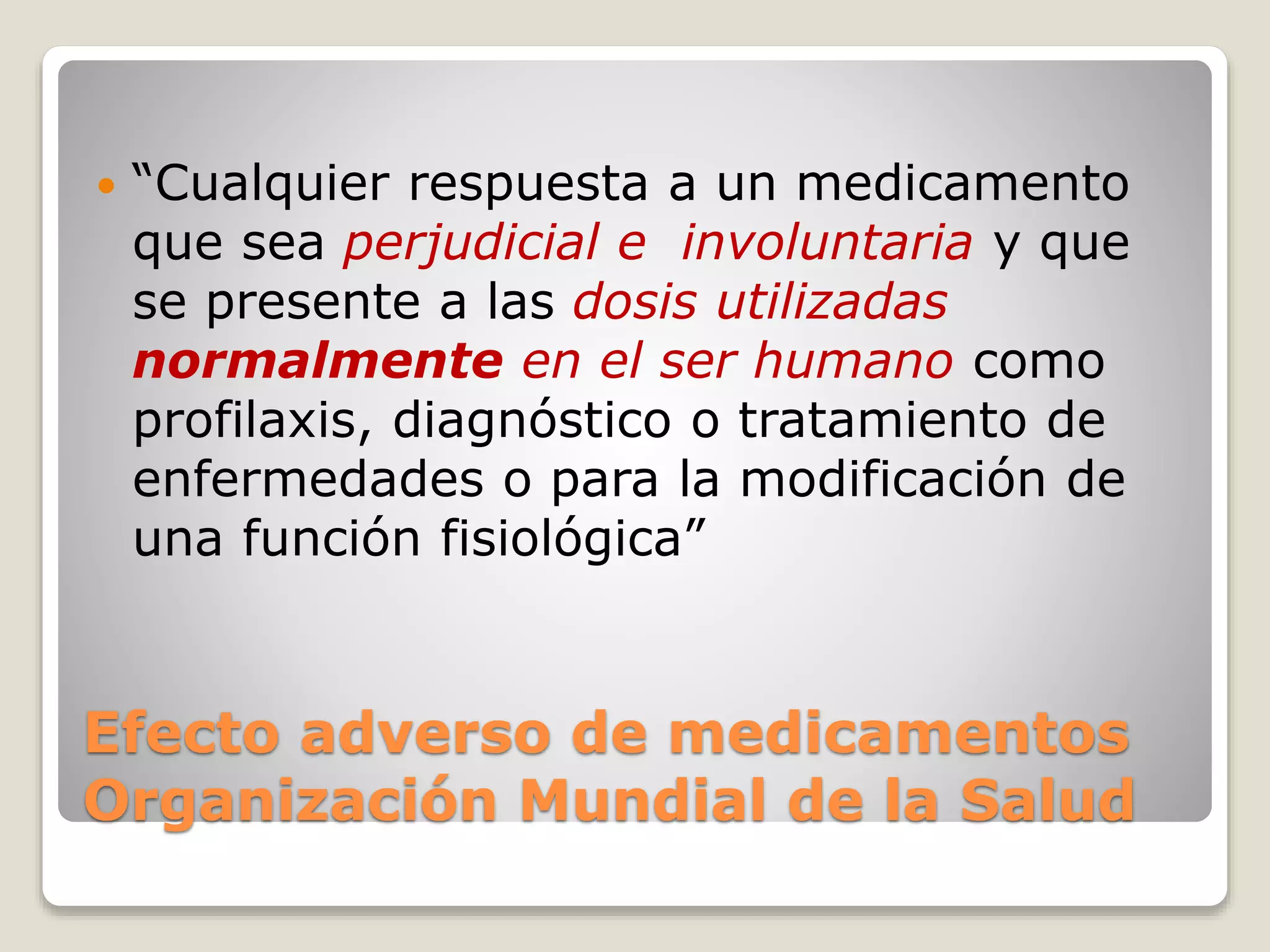 Clasificación de reacciones adversas | PPTX