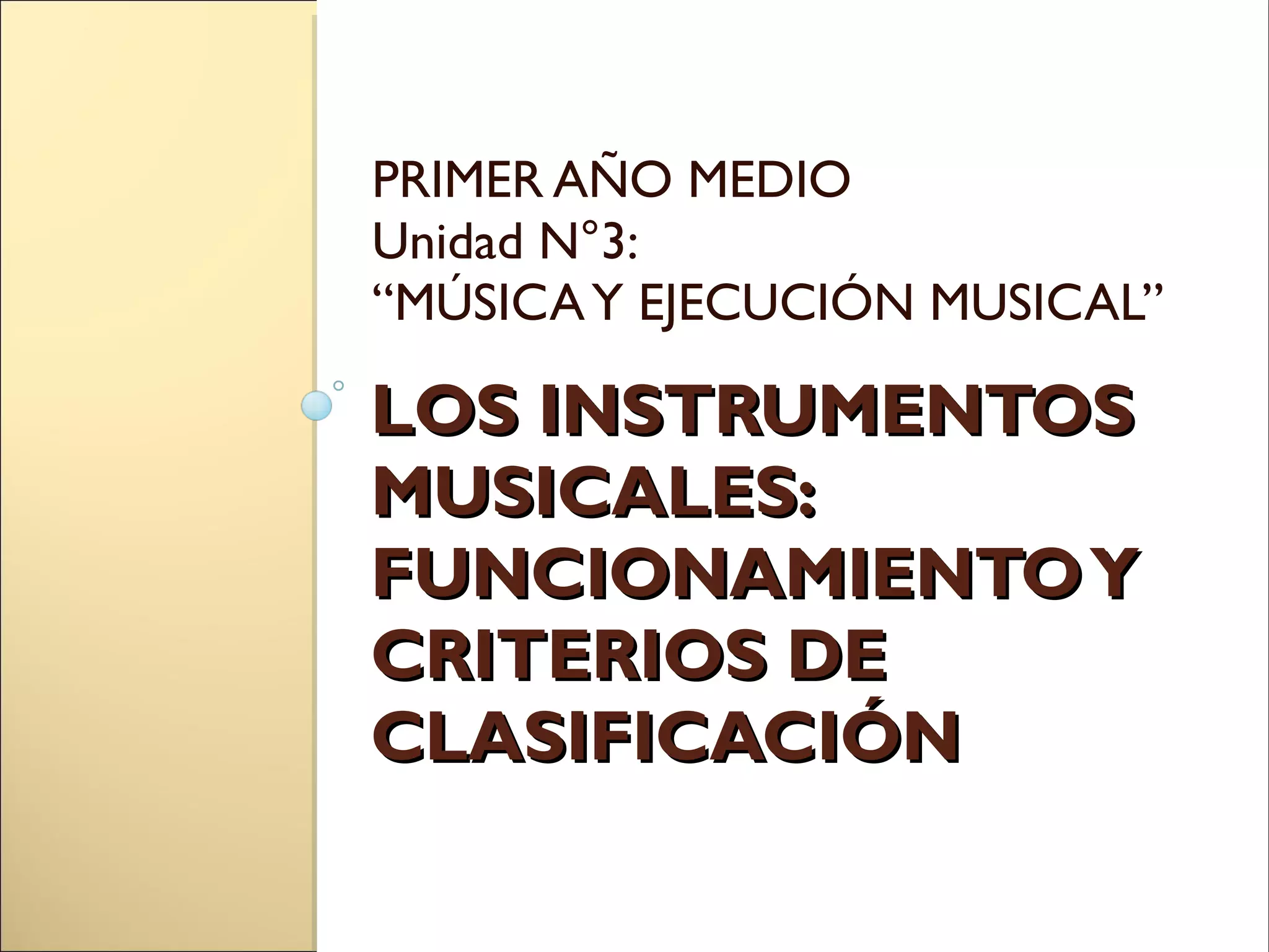 Clasificación instrumentos musicales sach hornbostel | PPS