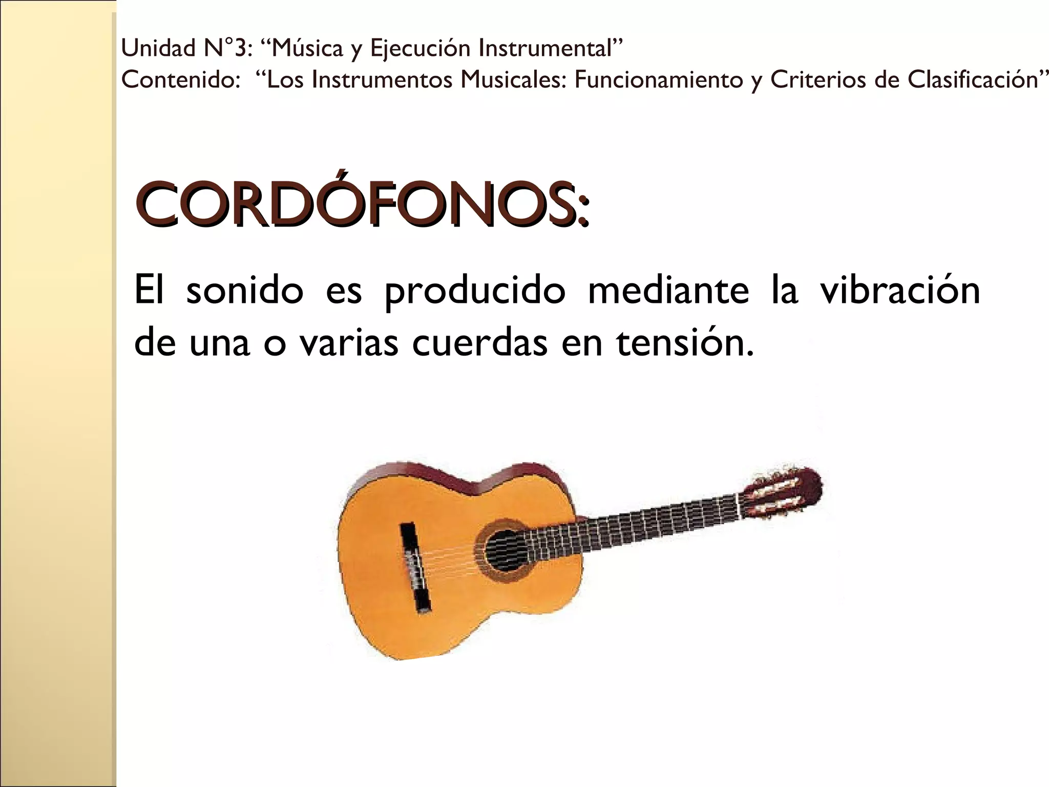 Clasificación instrumentos musicales sach hornbostel | PPS